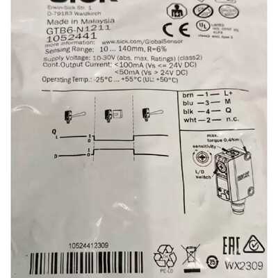 议价德国SICK西克传感器GTB6-N1211全新原装正品假一罚十支持售后