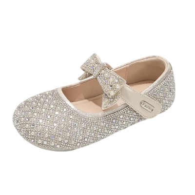 升级钻面】轻底不磨脚女童水晶鞋