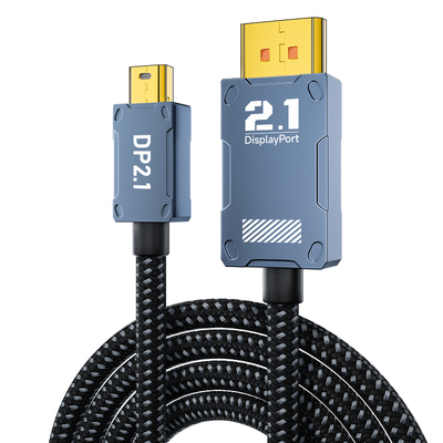 ULT-unite 迷你miniDP转DP线2.1版2K500Hz高刷连接线适用机械革命极光X/蛟龙/耀世笔记本电脑接显示器4K240Hz