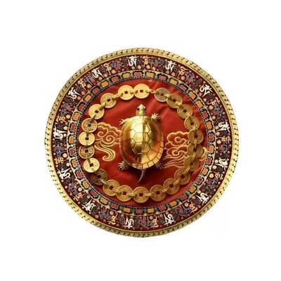 铜钱金龟贴招财聚财鱼缸贴