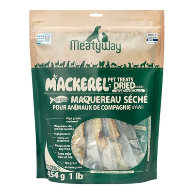 Meatyway爵宴纯脆鲭鱼干狗零食幼犬肉干宠物狗狗耐咬风干磨牙棒