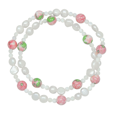 AWE王橹杰同款寿山石珍珠手链女