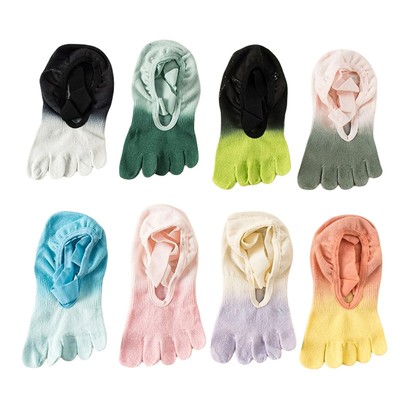 瑜伽袜子防滑专业女五指袜夏季薄款室内健身地板袜成人普拉提袜子