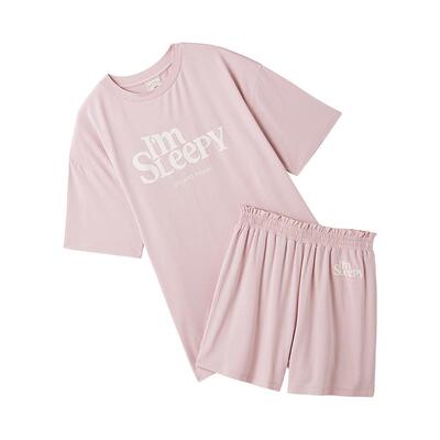 gelato pique春夏女睡衣字母印花短袖短裤套装PWCT251274