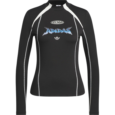 Adidas/阿迪达斯官方正品三叶草女士拼接运动机车修身长袖JM8029