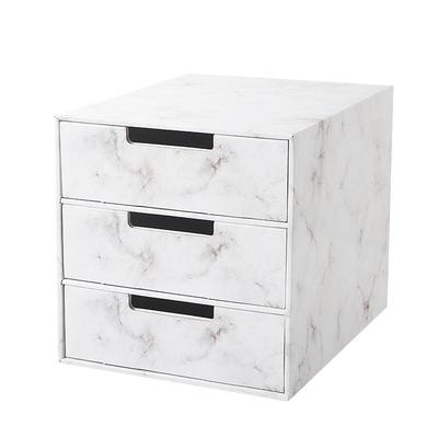 纸质大理石纹文件档案桌面收纳盒