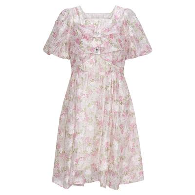 FEXATA法式古典花卉连衣裙