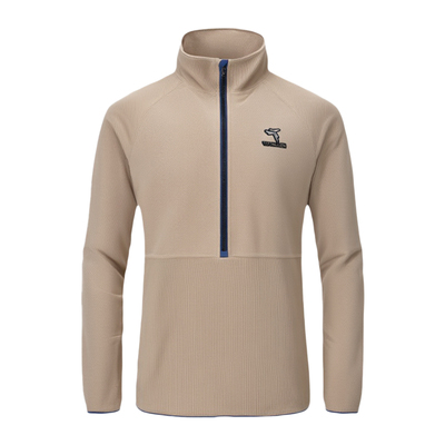 体拓男式半拉滑雪中层抓绒衣