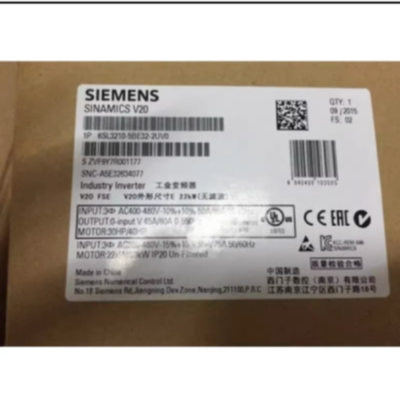 议价6SL32105BE322UV0西门子V20 三相变频器22千瓦6SL3210-5BE32-