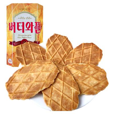 crown黄油香脆华夫饼韩国进口