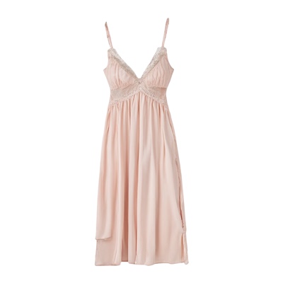 Roserosee茜茜公主 新款性感睡衣女款可外穿春夏法式蕾丝睡裙套装