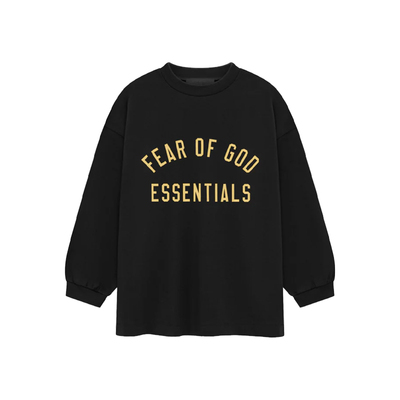 Essentials弧形印花长袖T恤