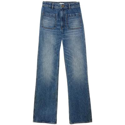 sandro休闲前贴袋棉长裤牛仔裤