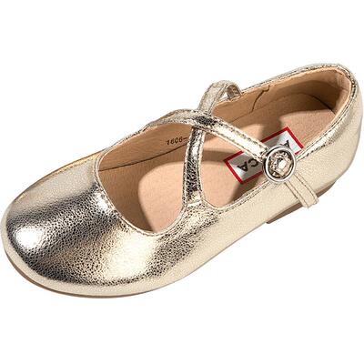 艾芮苏金色芭蕾舞蹈鞋礼服女童鞋