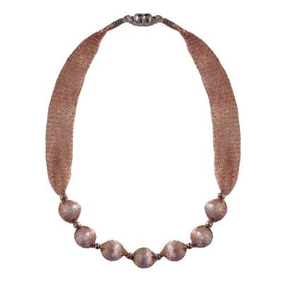 Mell珍珠丝网手工项链