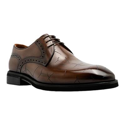 Pierre Cardin/皮尔卡丹25男鞋头层牛皮德比鞋真皮轻底休闲皮鞋