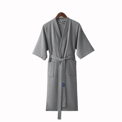 竹一百四季华夫格酒店纯棉浴袍