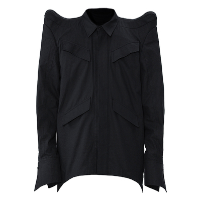 CHRYSOMALLON驼峰恶魔角垫肩外套