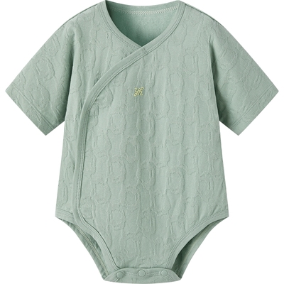 【商场同款】英氏新生婴儿衣服夏季薄款初生宝宝连体衣爬服包屁衣