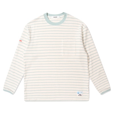 UNDERBOBO休闲简约条纹长袖T恤女