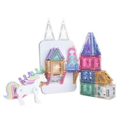 MNTL童话城堡旅携迷你磁力片女孩便携旅行宝儿童益智玩具陪伴积木