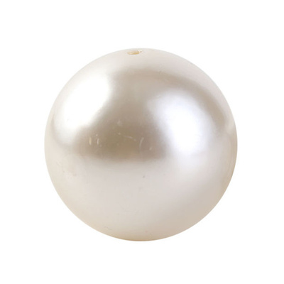 DIY散珠配件 ABS米白色仿珍珠整斤 散珠 双孔圆珠子3-20mm包邮