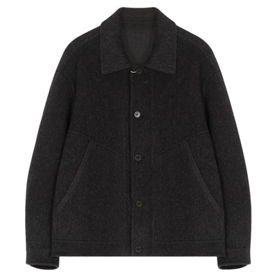 毕厶迦翻领休闲双面绵羊毛大衣