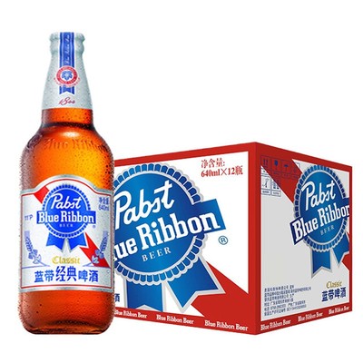 美国蓝带啤酒12瓶装整箱经典精黄