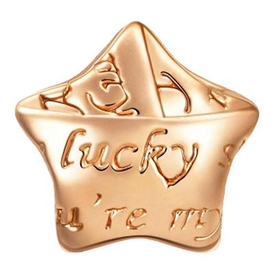 周生生18K金密语星星耳钉单只