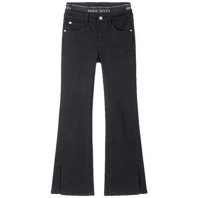 MissSixty拼接双腰头微喇裤