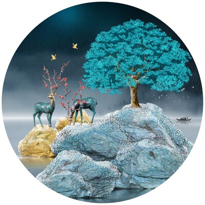 书房客厅卧室2022年新款圆形地毯