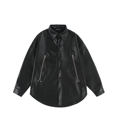 春上新LNCR林下宽松复古皮衬衫