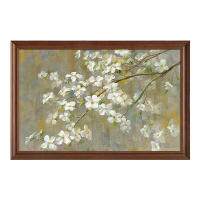 苹果花寓意平安吉祥客厅玄关画