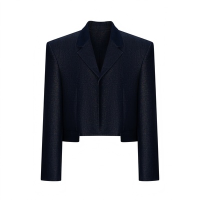 启世录TIWILLTANG“焕御浮际”矜贵显高静奢蓝西装长裤