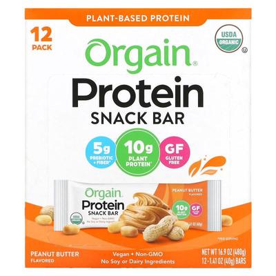 Orgain非转基因植物能量棒乳清蛋白棒饱腹健身增肌食品代餐植物蛋