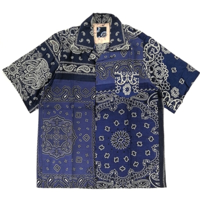 sonofloong夏威夷腰果花短袖衬衫