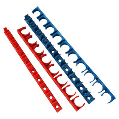 pvc3分20红蓝白拼接迫码排线管卡