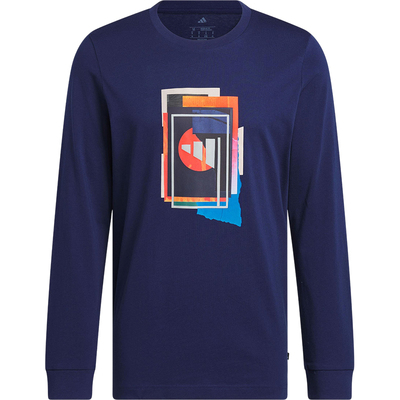 Adidas/阿迪达斯正品2025夏季款男士图案高尔夫运动长袖JX1755