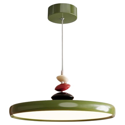 网红M豆灯餐厅吊灯法式中古奶油风吧台灯 创意艺术设计师款飞碟灯