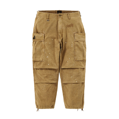 日系复古水洗硫化旗舰泼墨工装裤