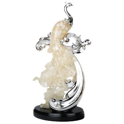 欧式风凤凰电视柜书房玄关孔雀