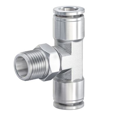 不锈钢外螺纹三通气管接头