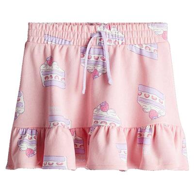 HM童装儿童女童裙子春季荷叶边松紧腰半身裙短裙1276794