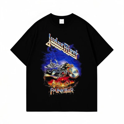Judas Priest犹大圣徒乐队摇滚数码直喷印花男女款纯棉短袖T恤夏