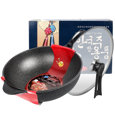 韩国kitchenart麦饭石不粘锅炒锅