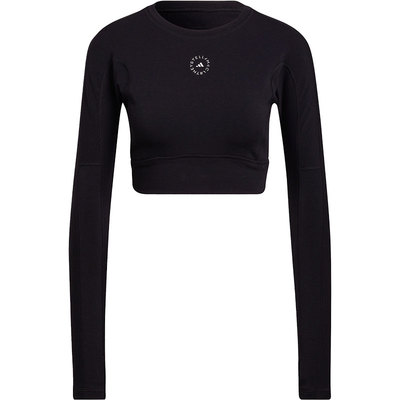 Adidas/阿迪达斯正品ASMC TST CROP L 女子运动短款长袖T恤HB6074