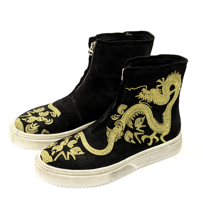 JINIWU短靴倪季全身金龙刺绣