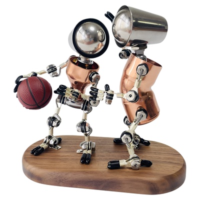 车载摆件机器人工业风朋克桌面美学桌搭好物运动场馆机械装饰篮球