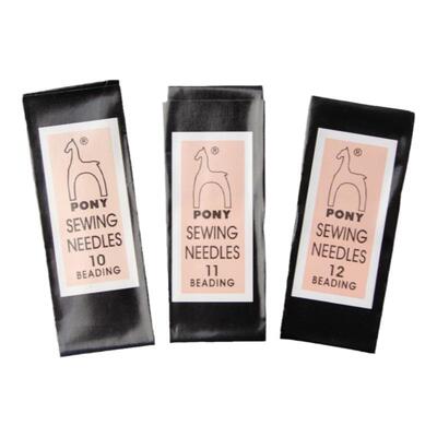 进口马牌极细米珠针串珠专用长针PONY编织水晶手工DIY整包约25支