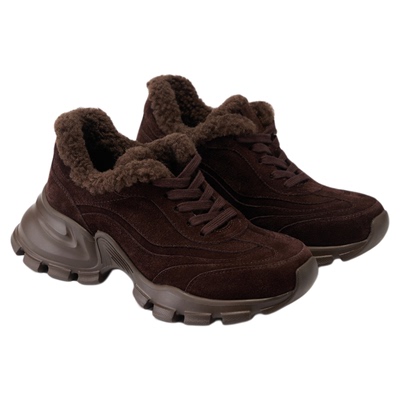 fed复古老爹鞋冬季新款女鞋加绒厚底鞋毛毛休闲鞋女款S1114-YA213